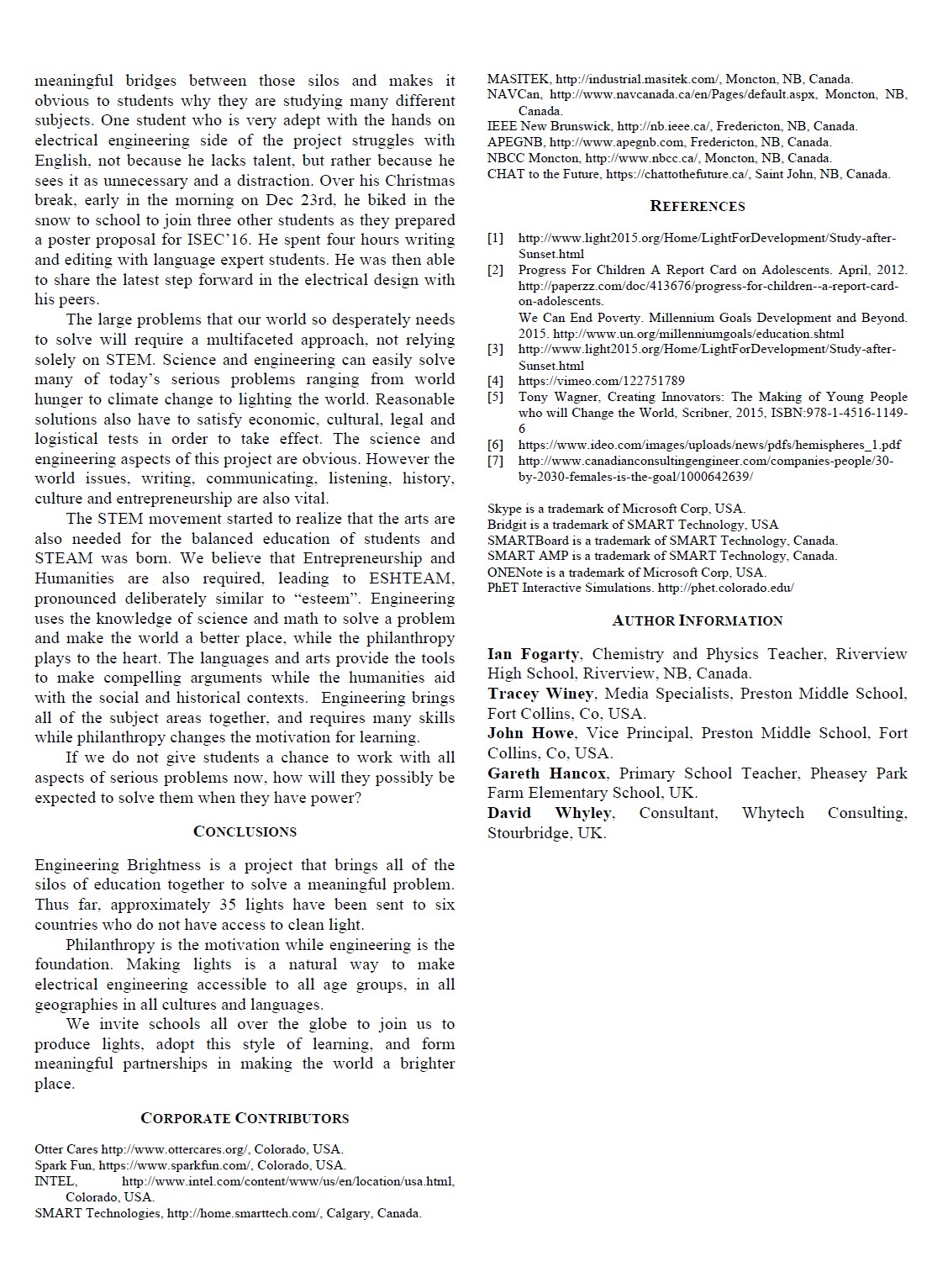 Ian Fogarty – Current Generation